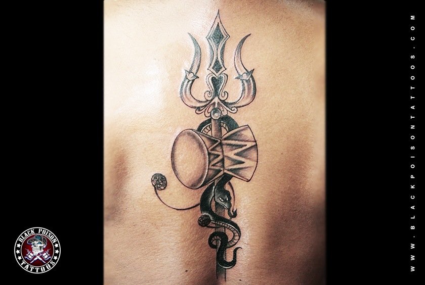 Mythological Customized Tattoo Of Lord Shiva s Trishul Damru Snake Mythological Customized Tattoo Of Lord Shiva s Trishul Damru Snake
