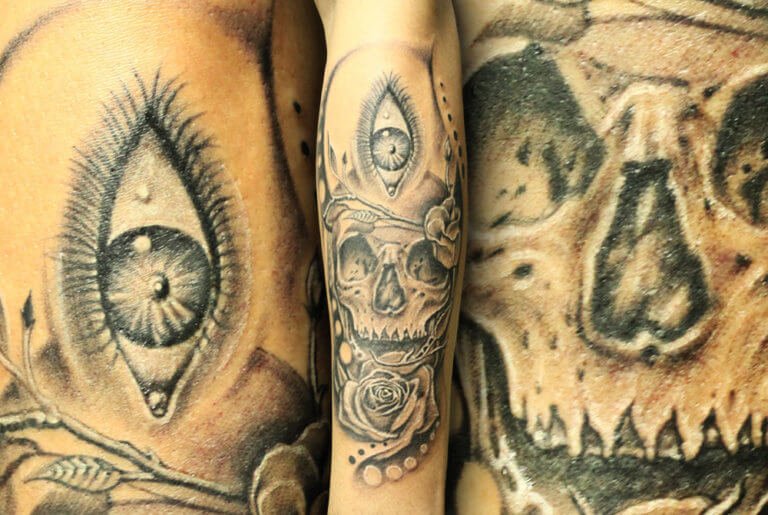 3D Skull, 3rd Eye with Rose Tattoo: Meaning, Inspiration & Design Ideas