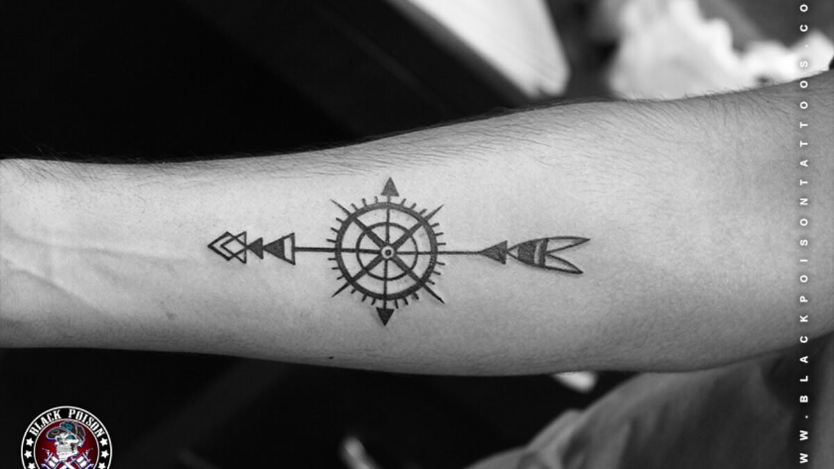White Compass Tattoos 50 Latest Compass Tattoo Design And Ideas For