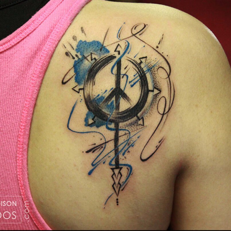 Imagine Peace Tattoo Designs Peace Sign Water Resistant Temporary