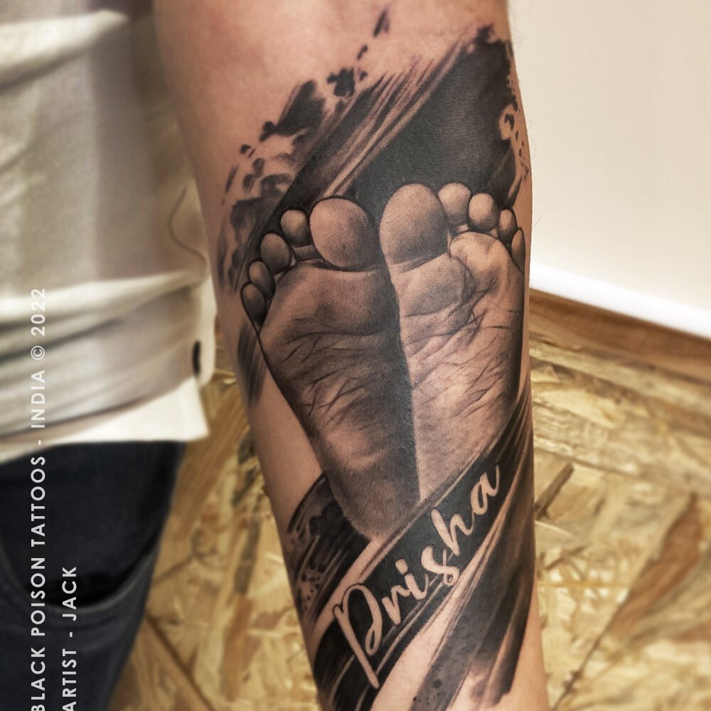 Hand Footprint Tattoos 10 Heartwarming Tattoo Ideas For Parents With